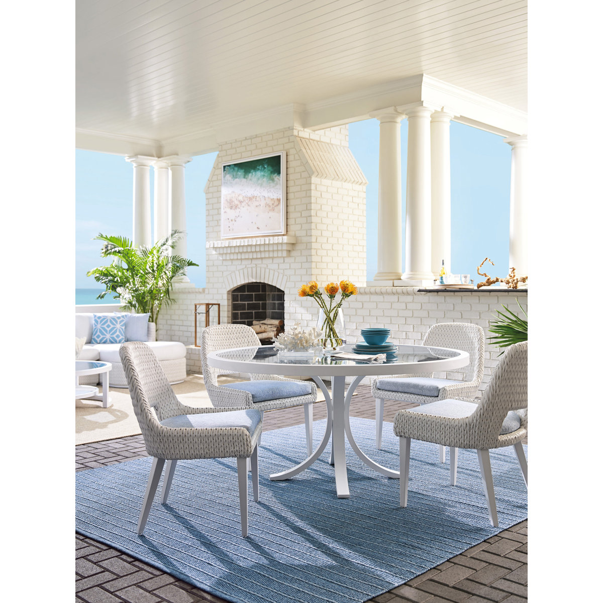 Lexington Ocean Breeze Promenade Round Dining Table | Wayfair